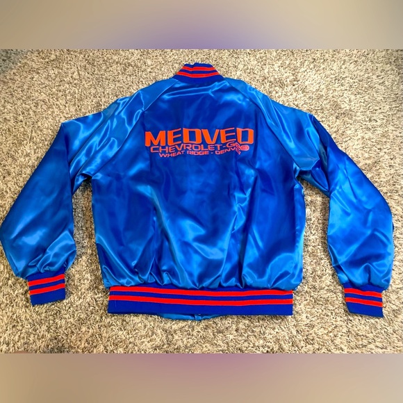 Chevy | Jackets & Coats | Vintage Chevrolet Geo Dealership Nylon Blue ...